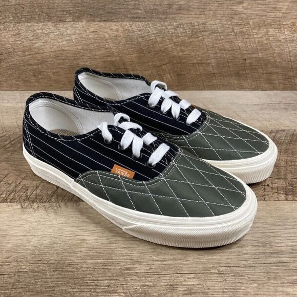 Vans | Shoes | Vans Authentic Mixed Utility Pinstripeoliveblack Skate ...